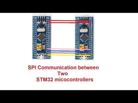 SPI communication between two STM32 microcontrollers / SPL library SPI master slave #stm32f103c8t6