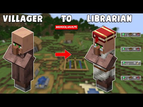 How to Make a LIBRARIAN Villager in Minecraft - TUTORIAL (Easy & Quick)