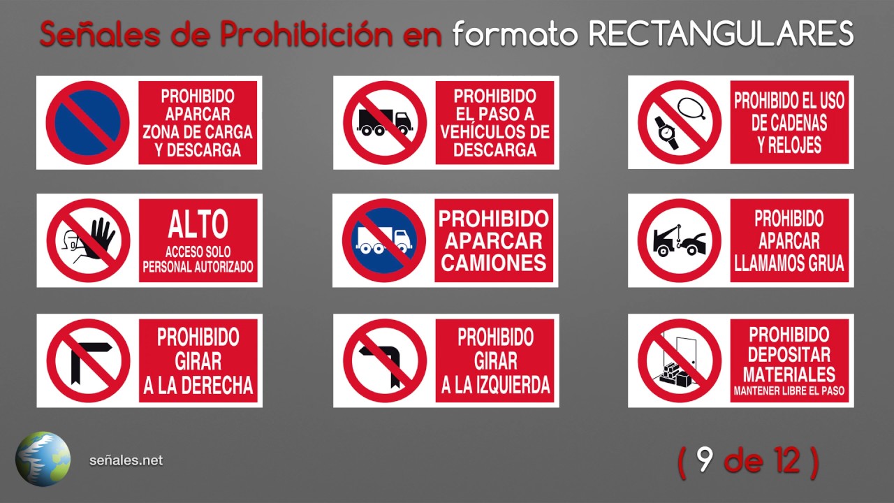 señales de prohibicion rectangulares