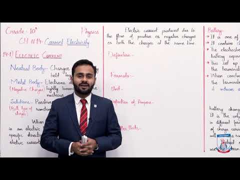 Class 10 - Physics - Chapter 14 - Lecture 1 Electric Current - Allied Schools