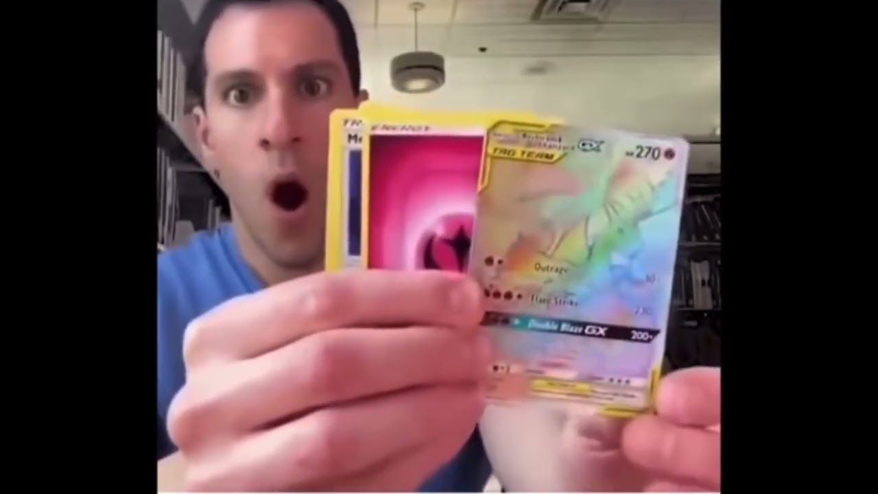 Guy finds rare pokemon card MEME