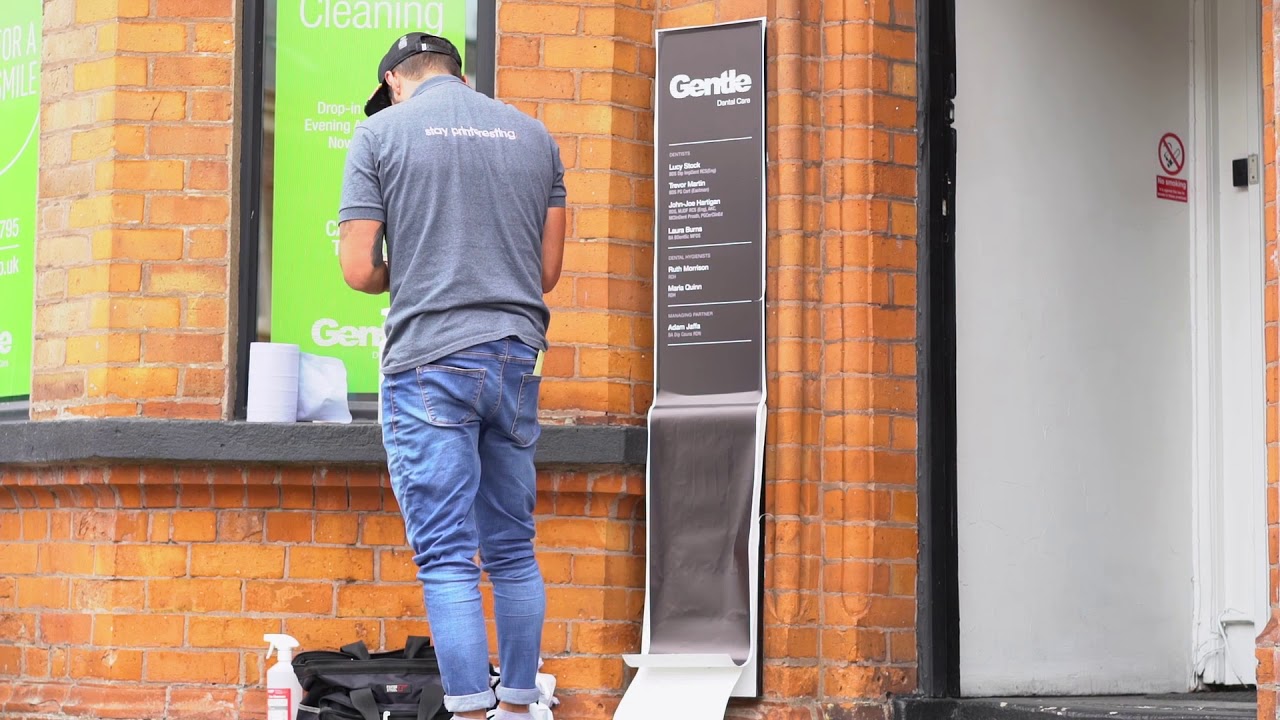 Dibond signage fitting
