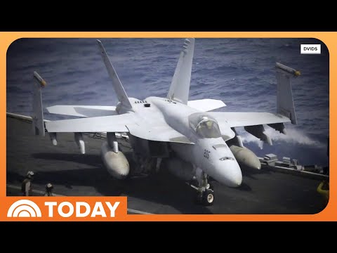 US fighter jet rolls off aircraft carrier and sinks to bottom of Red Sea