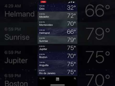 How to add a city on the IPhone weather app