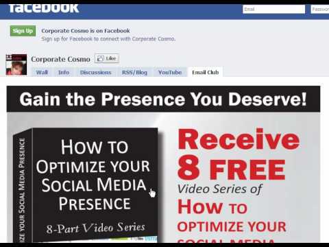 Corporate Cosmo: How To Create A Facebook Landing Page in Seconds!