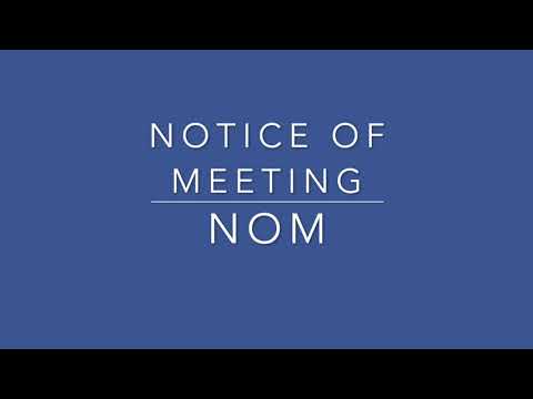 Notice of Meeting (NOM) 10-05-2021
