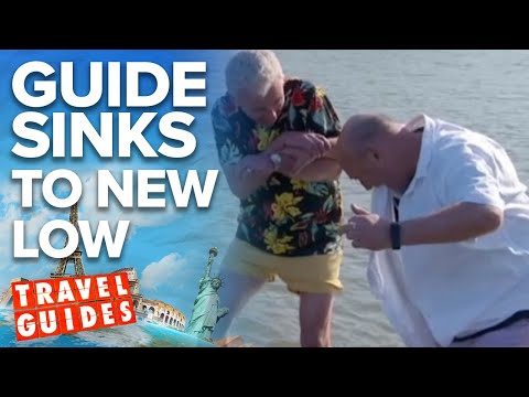 Brett sinks in the sand while trying to catch crab bait | Travel Guides 2021