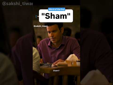 Daily Vocabulary Lesson of the Day - Sham means #spokenenglish #english #sham