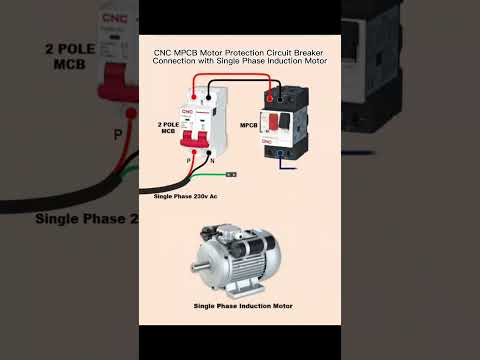MPCB Motor Protection Circuit Breaker Connection with Single Phase Motor