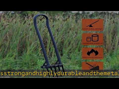 5 Tines Heavy Duty Pitch Fork for Gardening Spading Digging Fork Garden Forged Steel 46“ Long Handl