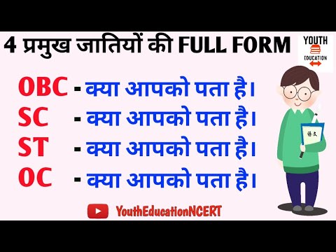 OBC,SC,ST,OC Caste full form||Full form of OBC,SC,ST,OC Category||@youtheducationncert1874