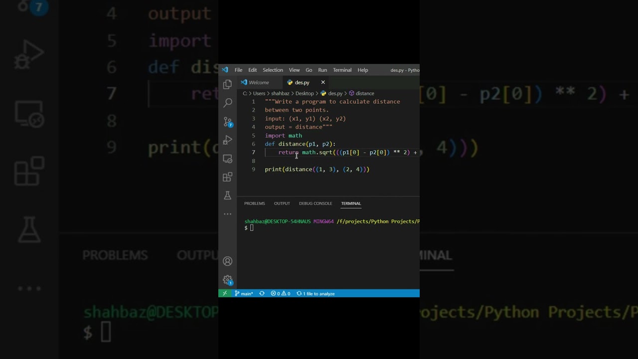 Python Tutorial: How to Calculate Distance Between Two Points
