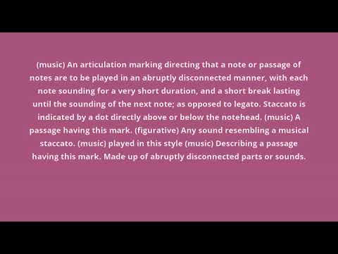 what is the meaning of staccato