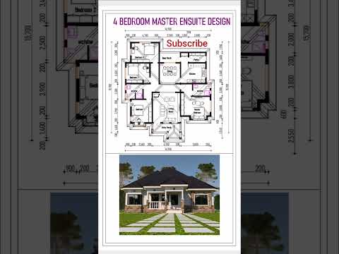 4 BEDROOM BUNGALOW DESIGN PLAN