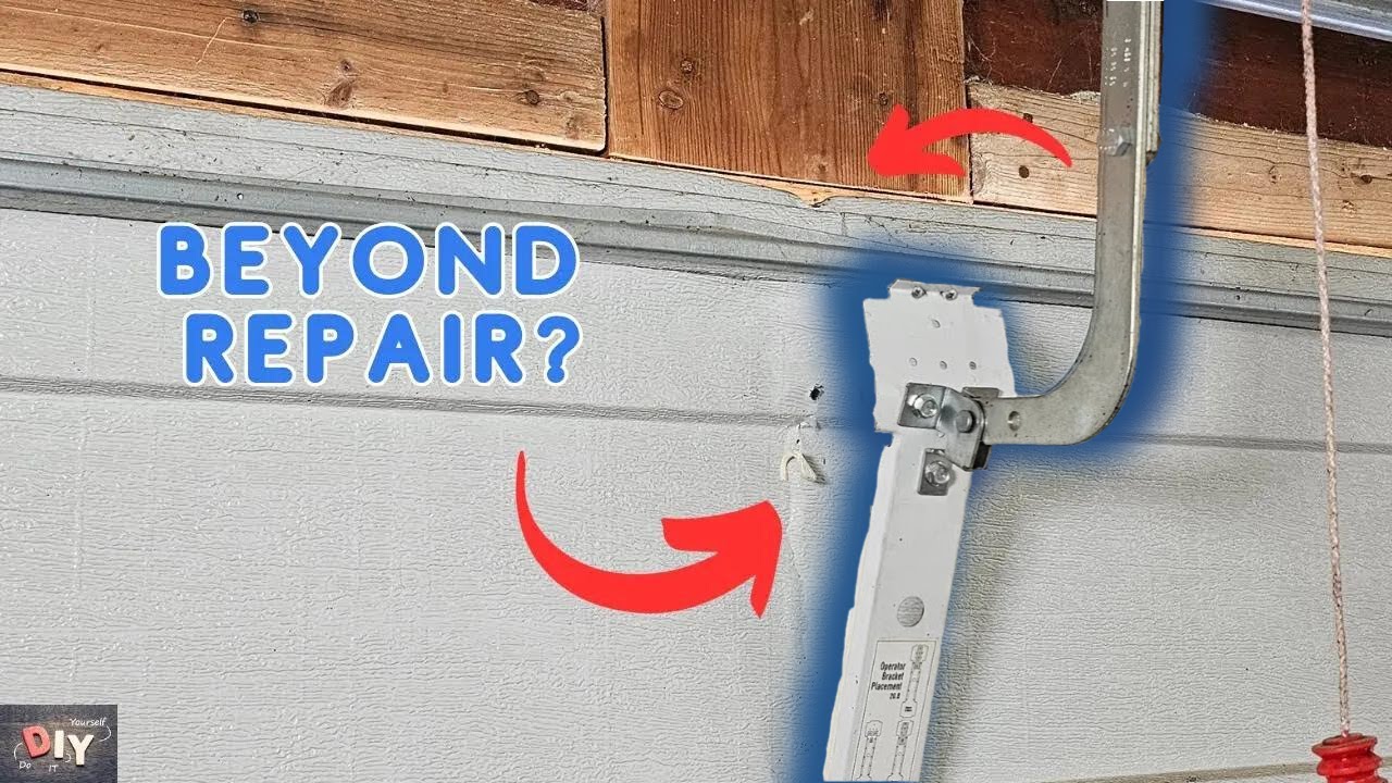 Garage Door reinforcement bracket torn off | Wayne Dalton