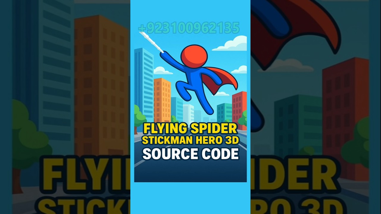 Flying Spider Hero 3D Source Code | Launch a Superhero Hit Fast  #gaming  #mobilegamedev
