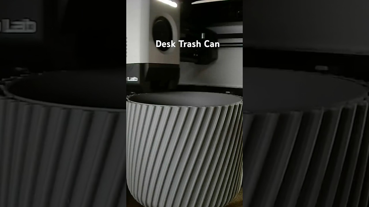 3d Printed Desk Trash Can #3dmodeling #3dprinted #3dmodel #3dprinterupgrade #bambulab #3dprinting