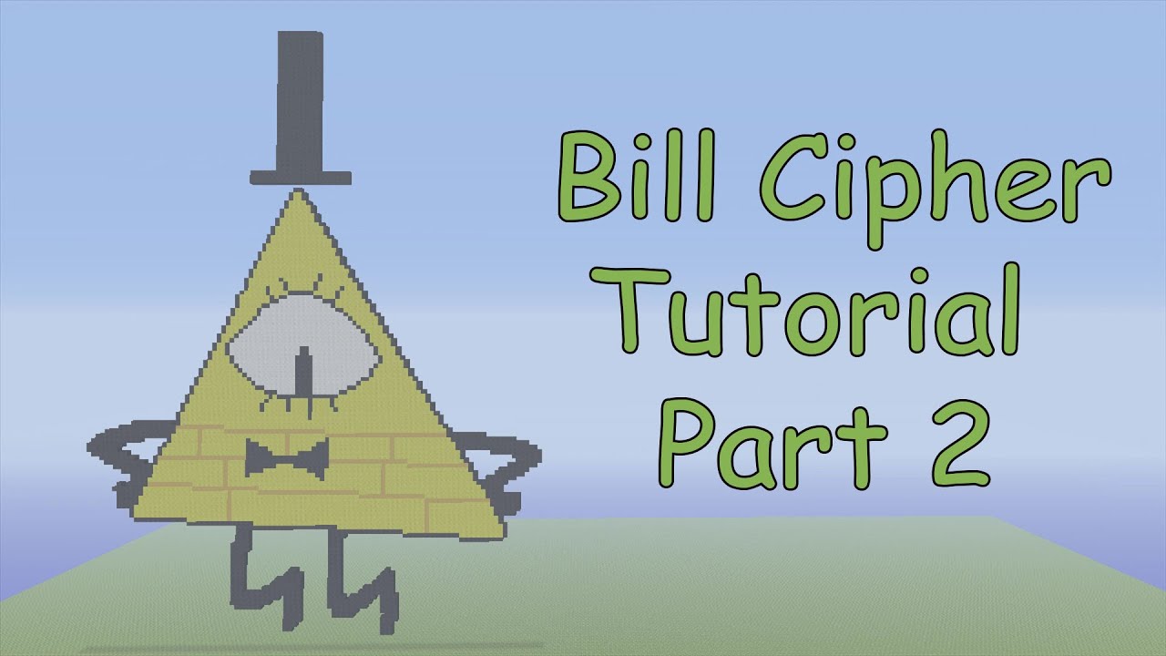 Minecraft Pixel Art Tutorial | Bill Cipher Part 2 (Gravity Falls)