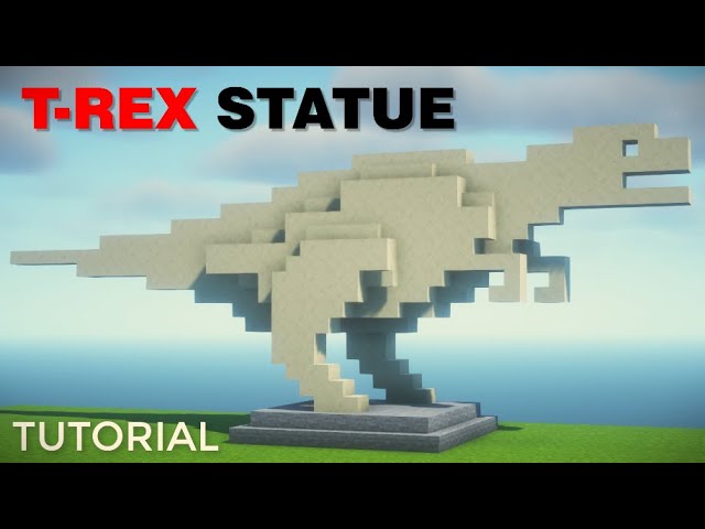 Dinasour T-REX Statue Minecraft Map