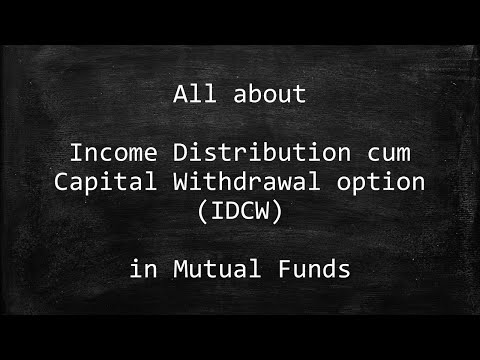 Income Distribution cum Capital Withdrawal Option (IDCW) in Mutual Funds