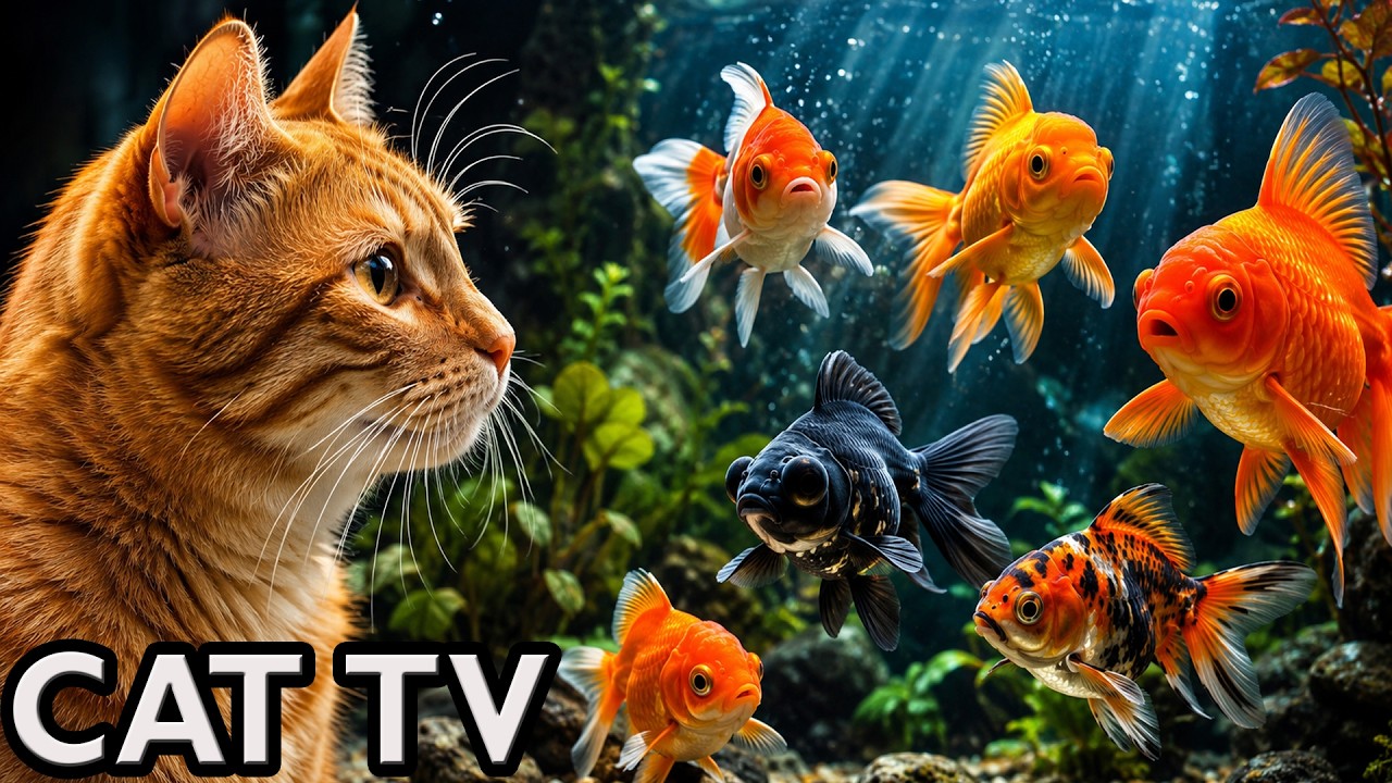 🔴 LIVE Cat TV for Cats to Watch 🐠 Relaxing Fish Aquarium (4K, No Music)