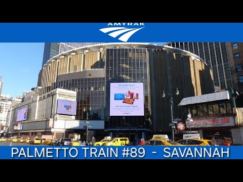 Amtrak Palmetto Train 89 to Savannah Boarding Call Announcements at New York Penn