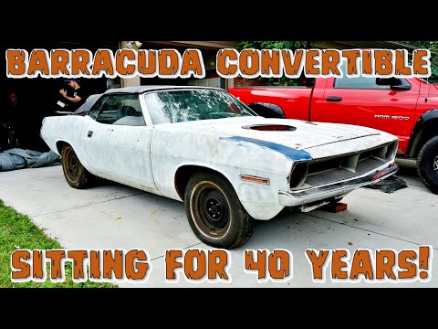 GARAGE FIND Big Block 1970 Barracuda Convertible!