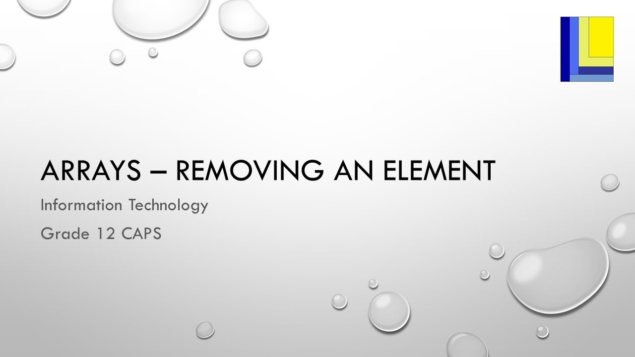 Arrays - Removing elements