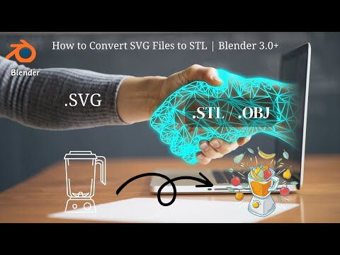 How to Convert SVG Files to STL | Blender 3.0+ tutorial (เปลี่ยน .svg 2D to 3D)