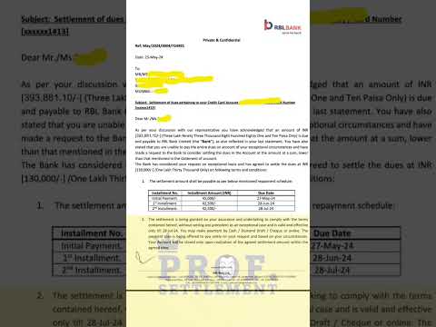 Credit card settlement | #settlement #creditcardsettlement #recoveryagent #loansettlement
