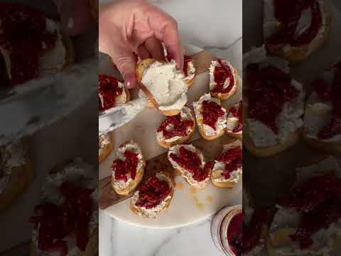 Goat Cheese Crostini Appetizer
