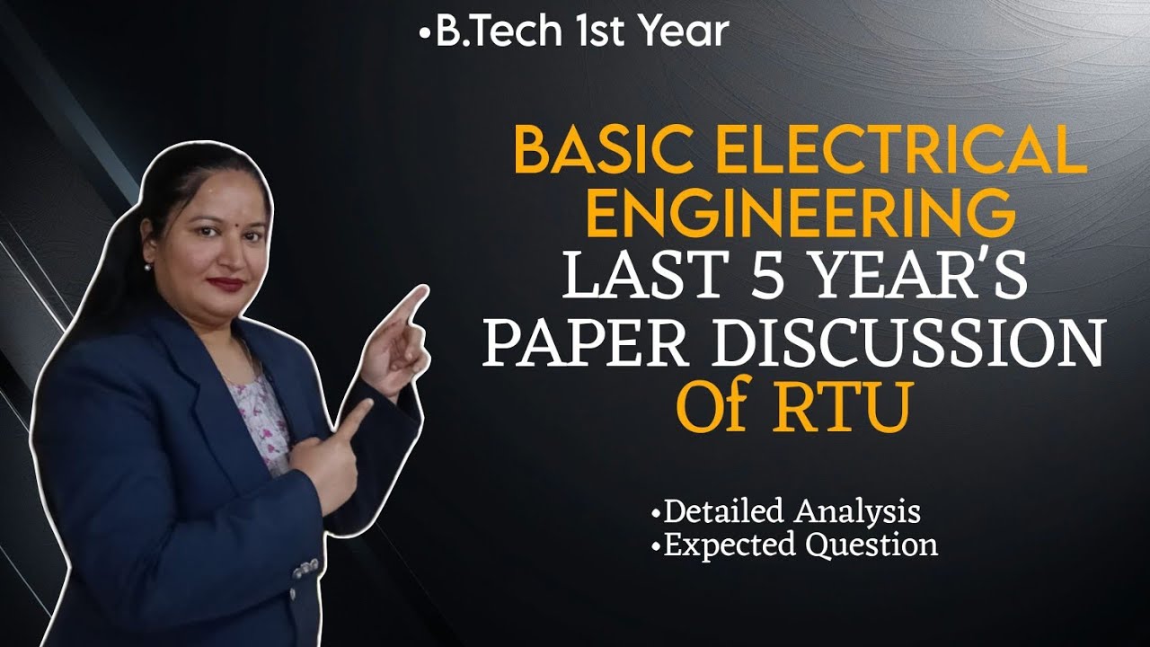 Very Important RTU Questions for Basic Electrical Engineering(5 years)💯 😱💯 ✅|Notes|Dr.Rekha Mithal😊