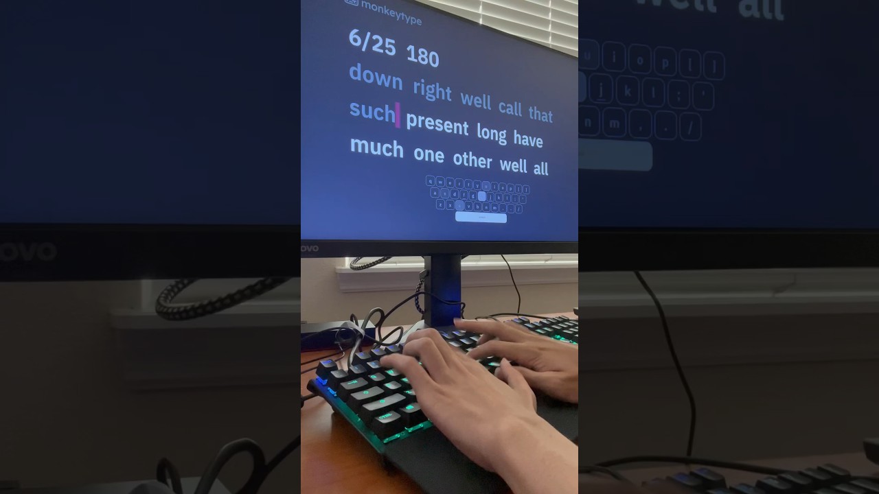 200 WPM vs 300 WPM?! #monkeytype #speedtyping #typing #keyboard #asmr