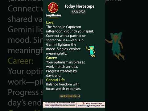 Sagittarius Virgo Horoscope Today: July 4, 2025 🌟 Lucky Number 4 | Daily Horoscope Tips