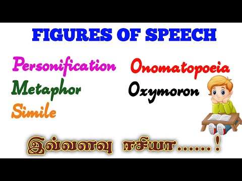 Figures of speech || Personification, Metaphor, Simile, Oxymoron, Onomatopoeia || Tamil Explanation