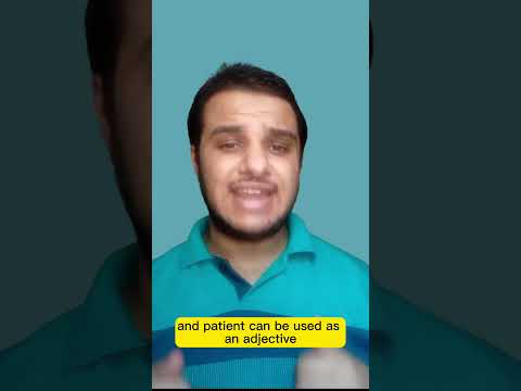 The double meaning of the word patient #english