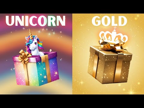 Choose your gift ๐๐๐ฑ|| 2 gift box challenge|| Unicorn & Gold #giftboxchallenge