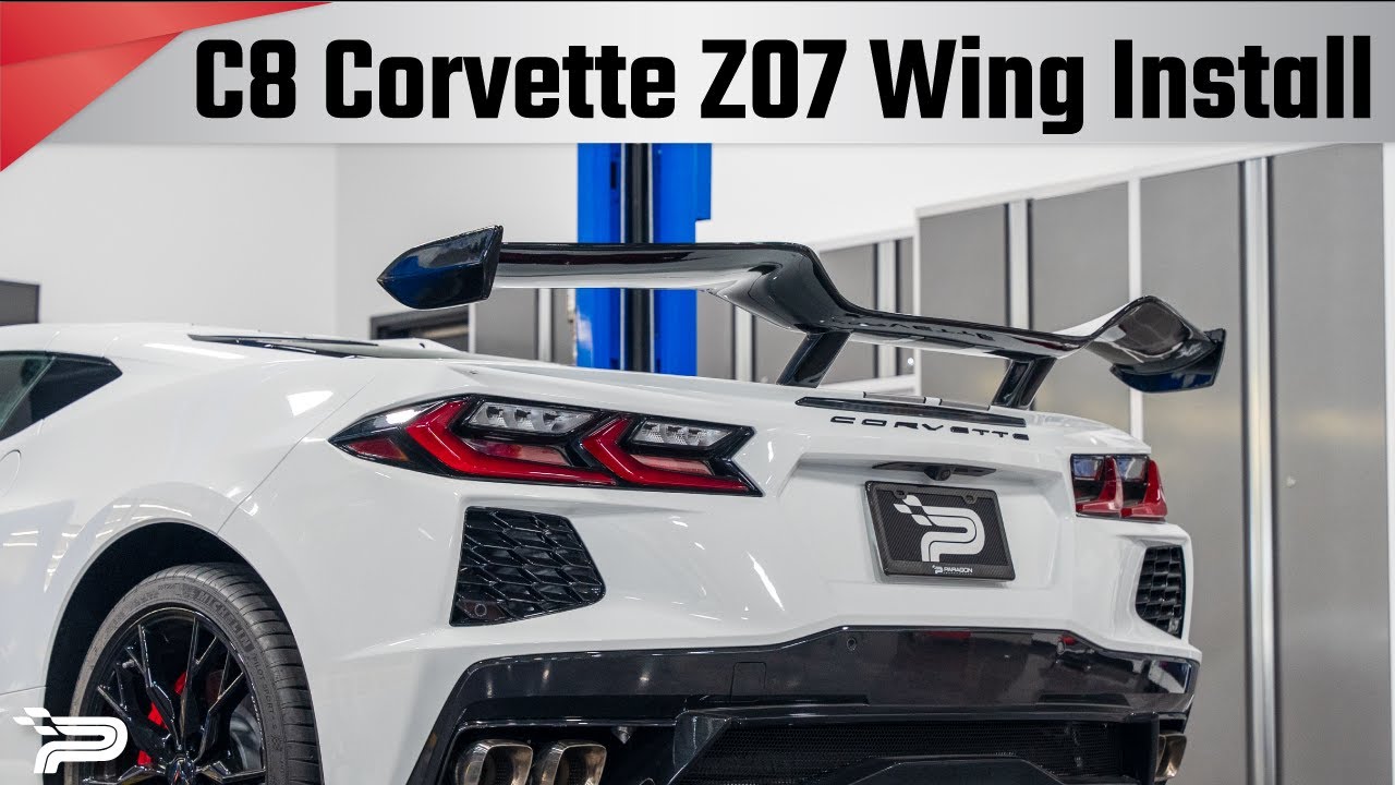 C8 Corvette Stingray Z07 Wing Install