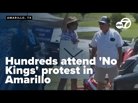 Hundreds attend No Kings Day protest Saturday in Amarillo