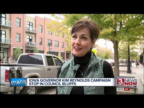 Iowa Governor Kim Reynolds campaigns in Council Bluffs