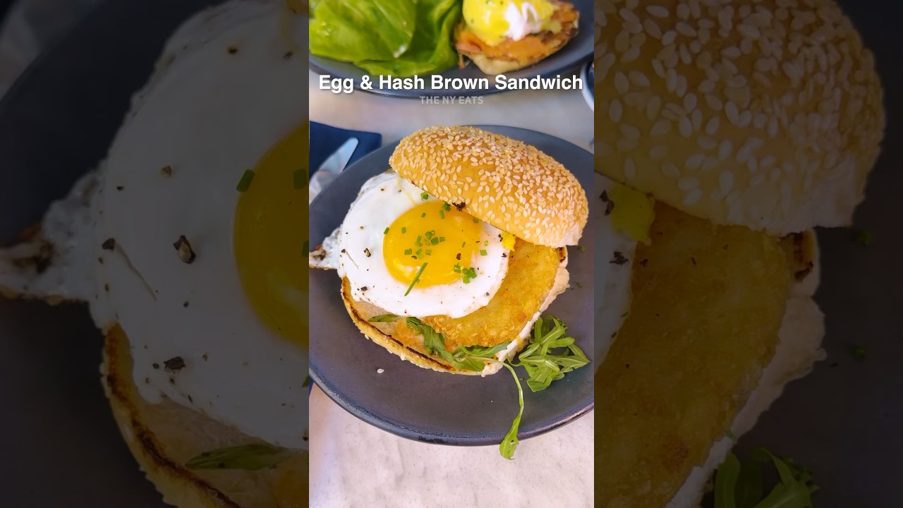 What I ate at a cafe in New York City 🥪☕️❤️ #shorts #nycfood #newyork