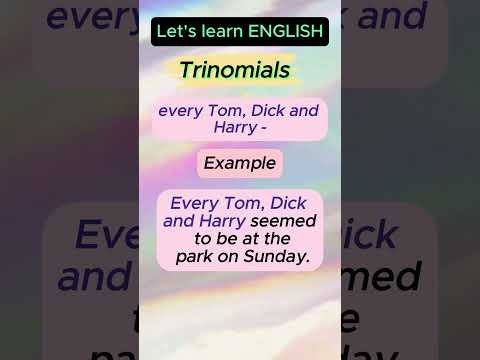 Let's learn ENGLISH : Use 'Every Tom, Dick and Harry' in sentences