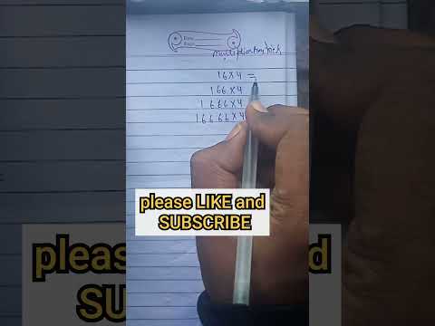 math trick 34 #short #shorts ; multiplication pattern of 4 multiplied by 16