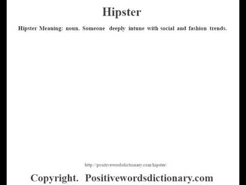 Hipster definition | Hipster meaning
