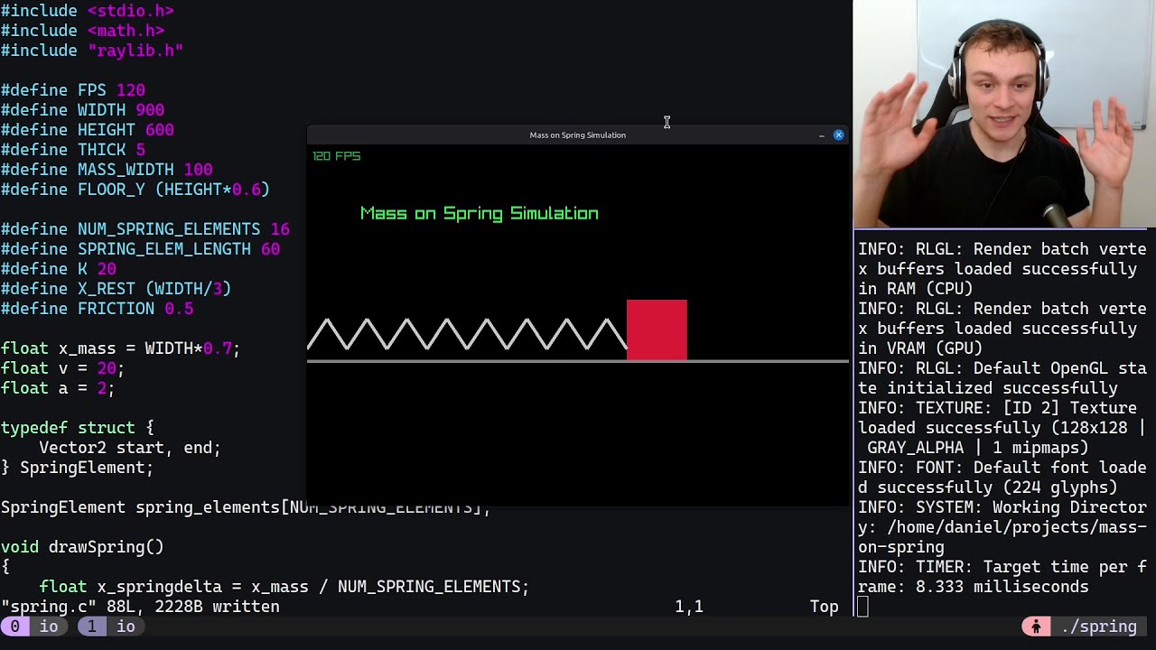 Coding a Physics Simulation in C