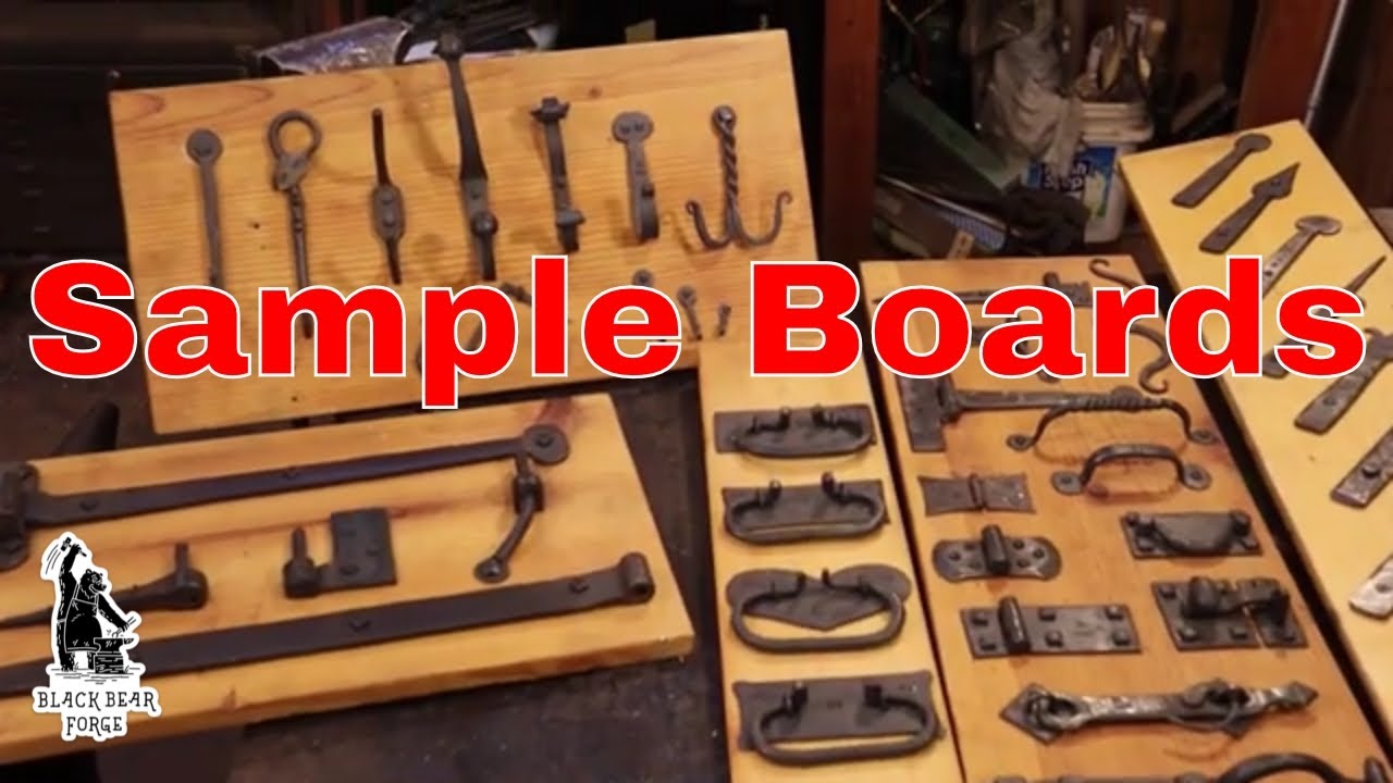 Sample boards for displaying your forge work
