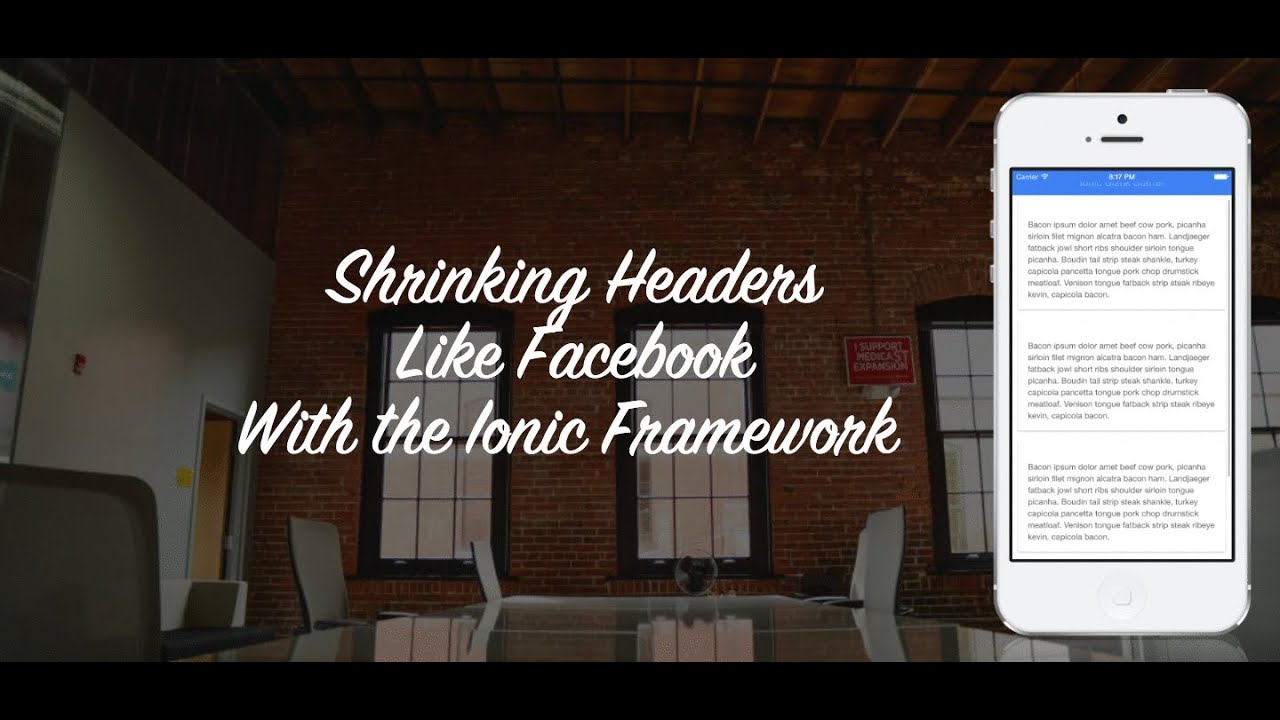 Shrinking Headers Like Facebook With the Ionic Framework