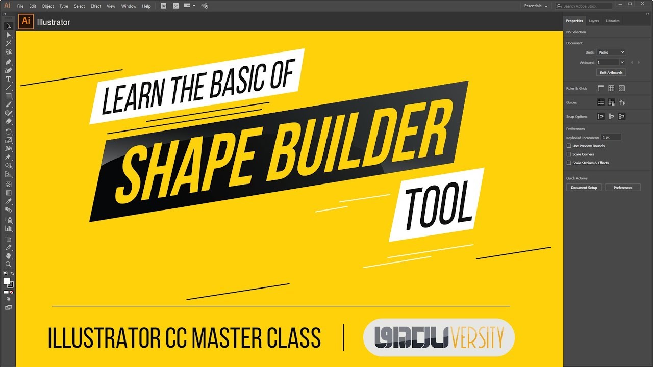 Adobe Illustrator Training - Class 6 | Shape Builder Tool