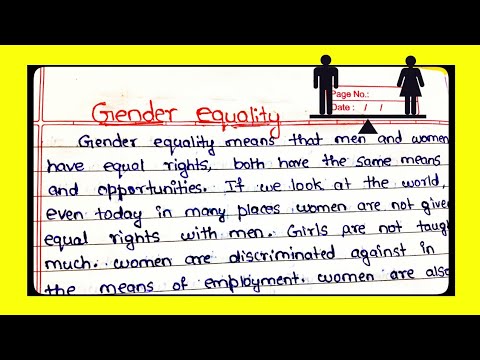 essay on gender equality in english |@aaessaywrites