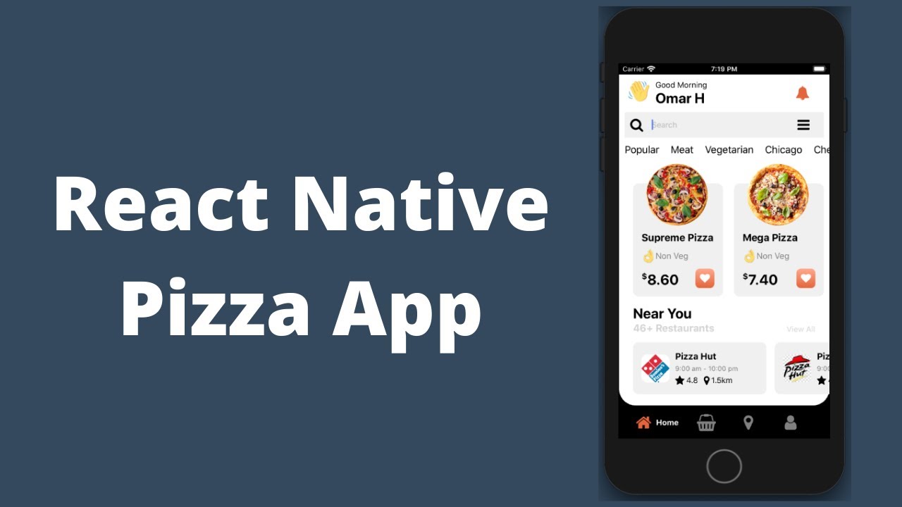React Native Pizza App Speed Code